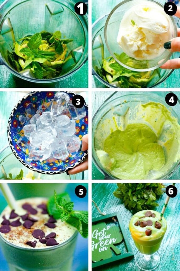 Mint Chocolate Chip Milkshake - Fitty Foodlicious