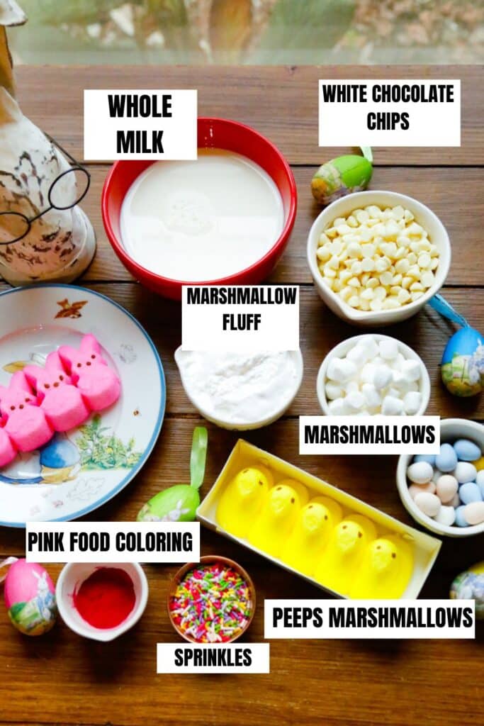 Easter Hot Chocolate | Peeps Marshmallow Recipe - Fitty Foodlicious