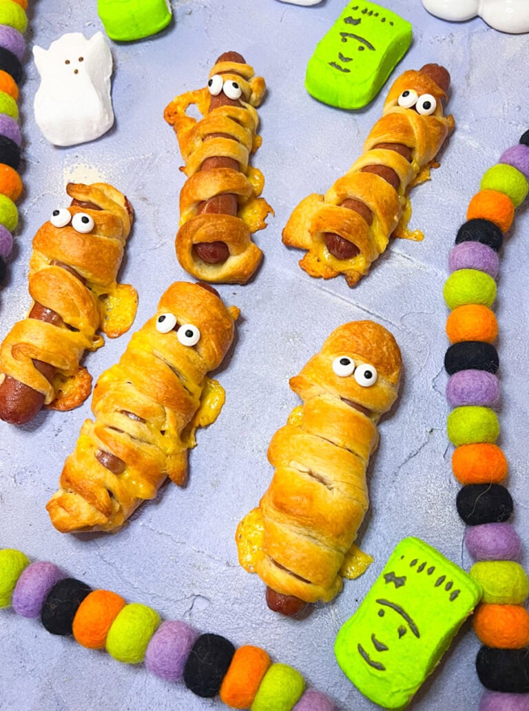 Crescent Roll Mummy Hot Dogs - Fitty Foodlicious