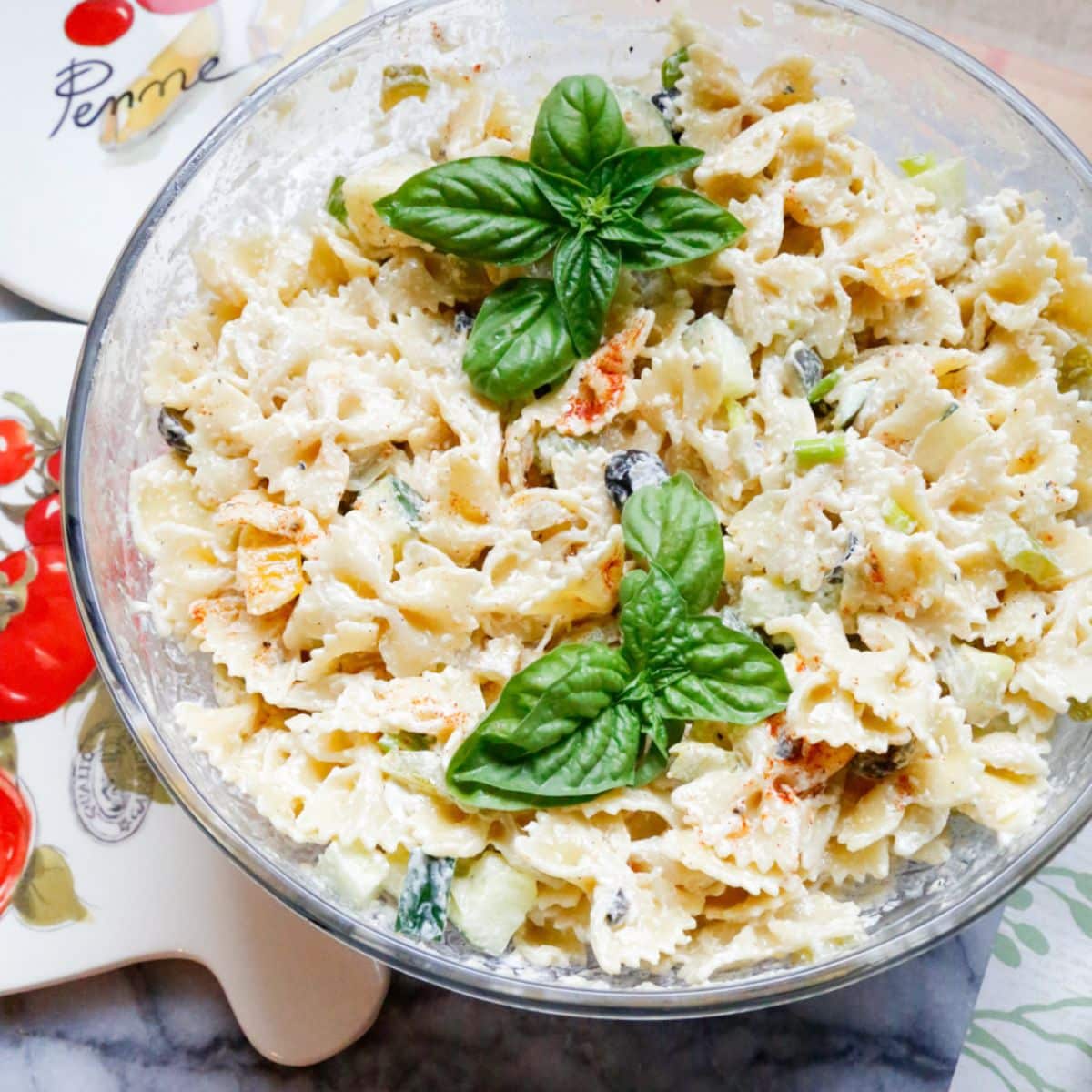 Cold Italian Pasta Salad Vegetarian | Classic Recipe - Fitty Foodlicious